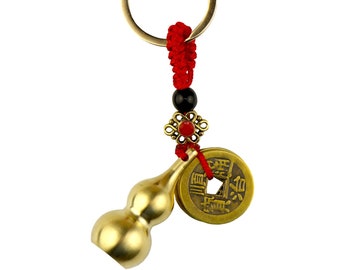 Brass Wu Lou Keychains Chinese Gourd Feng Shui Hu Lu | Etsy