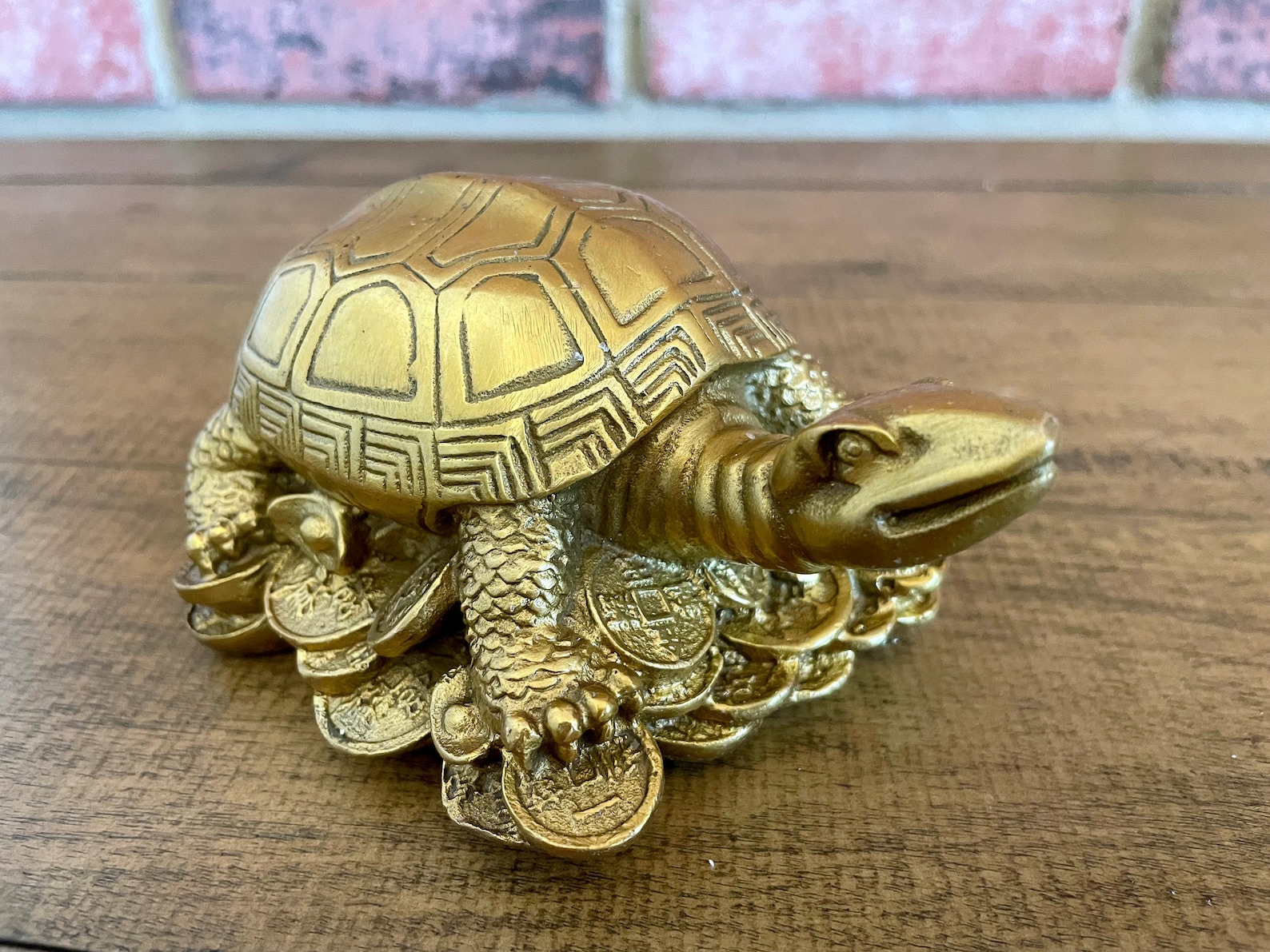 1lb3oz Brass Turtle Figure Brass Copper Tortoise Chinese Feng - Etsy