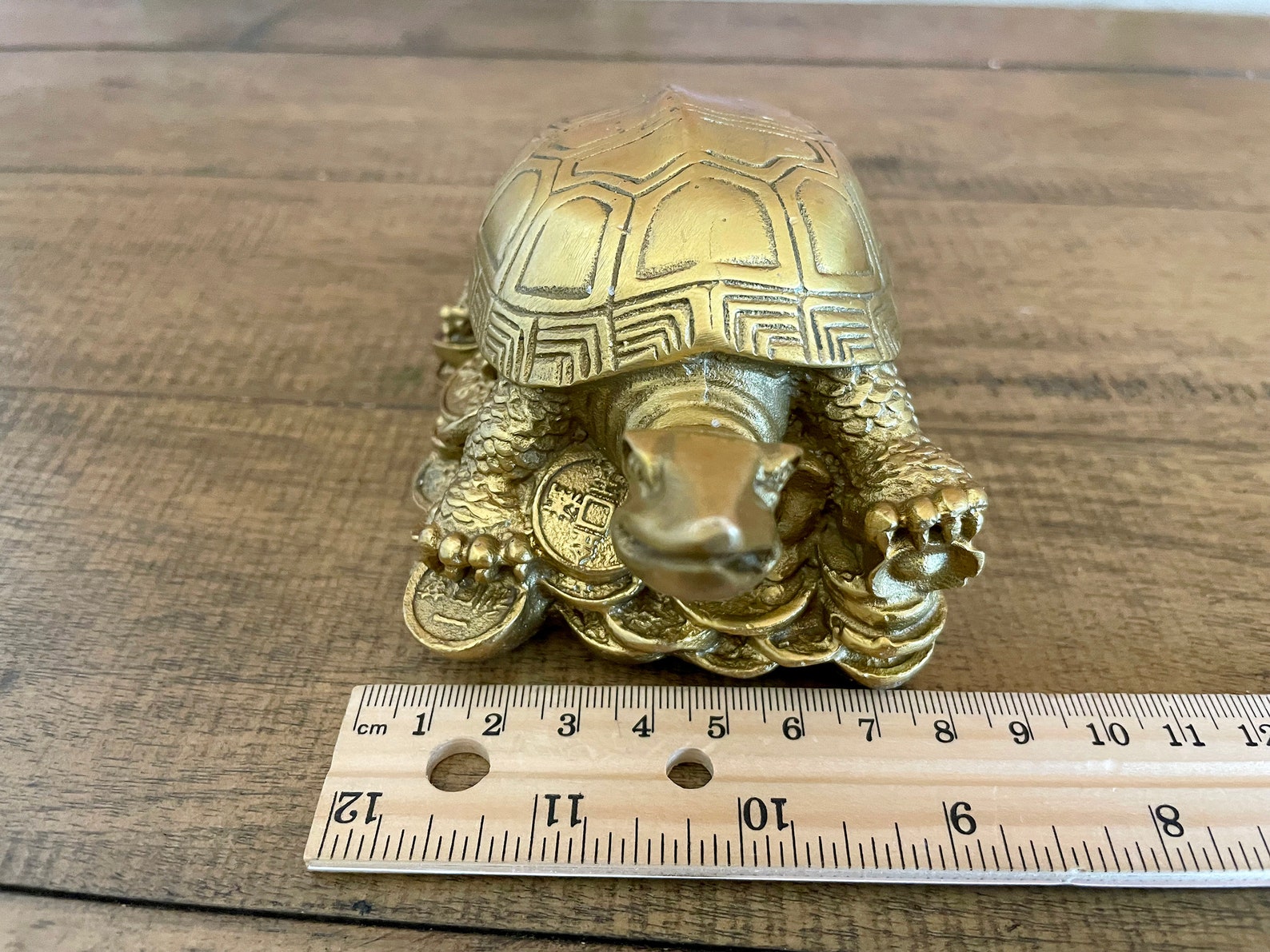 1lb3oz Brass Turtle Figure Brass Copper Tortoise Chinese Feng - Etsy