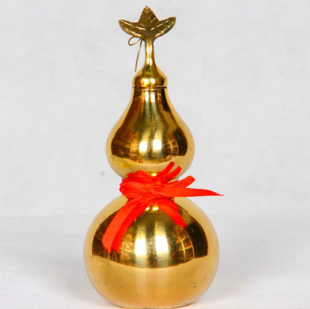 Brass Wu Lou Chinese Gourd Feng Shui Hu Lu Decorations Calabash for ...
