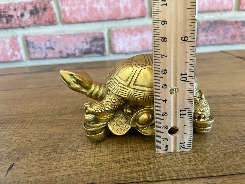 1lb3oz Brass Turtle Figure Brass Copper Tortoise Chinese Feng - Etsy