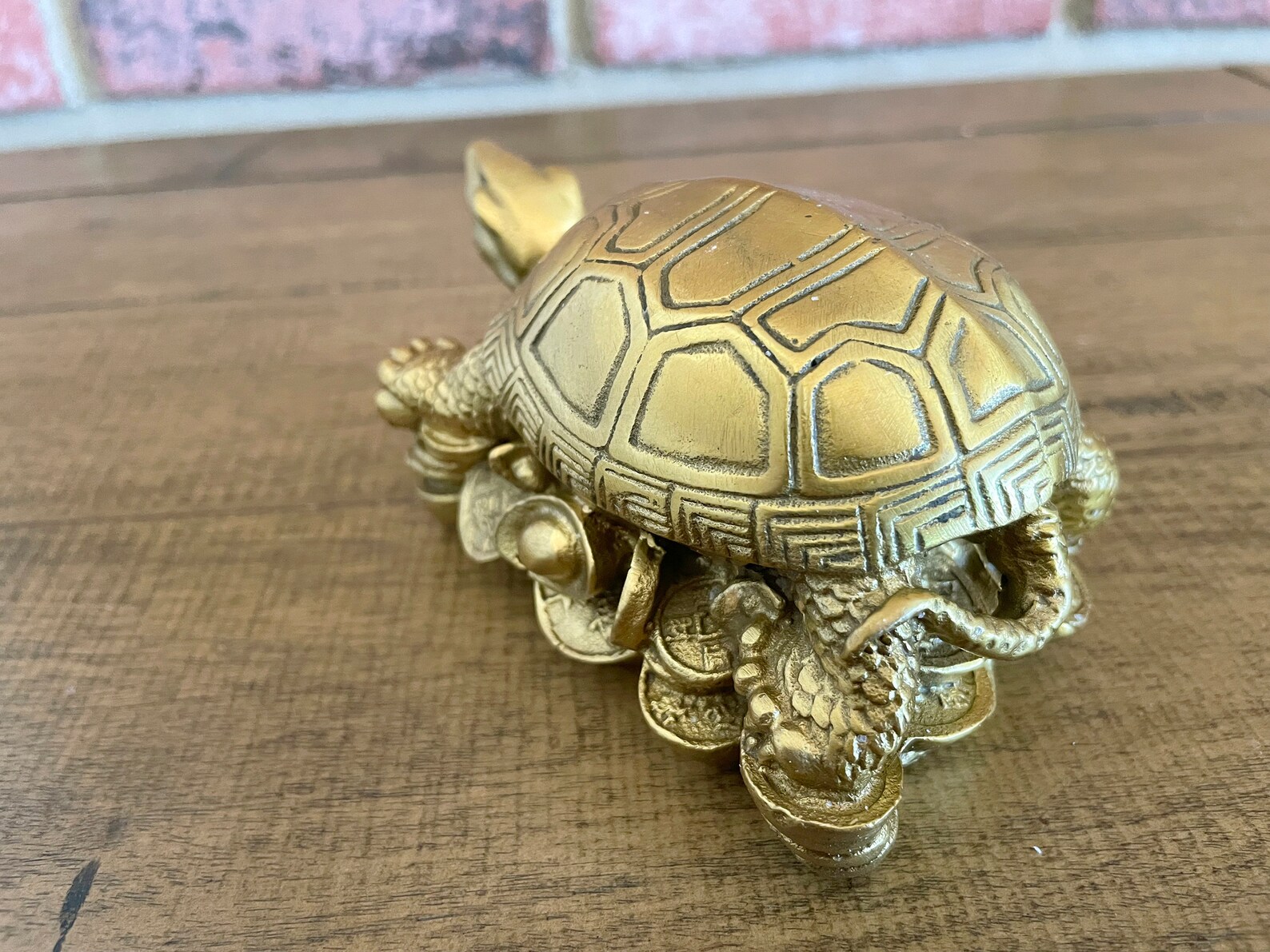 1lb3oz Brass Turtle Figure Brass Copper Tortoise Chinese Feng - Etsy