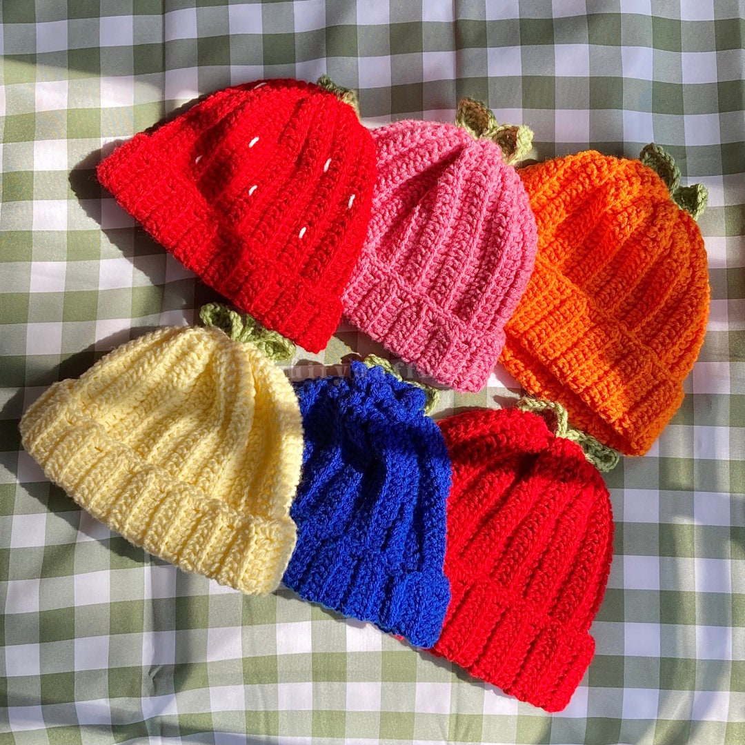 Fruit/veggie Beanies // Handmade Crochet Hats - Etsy