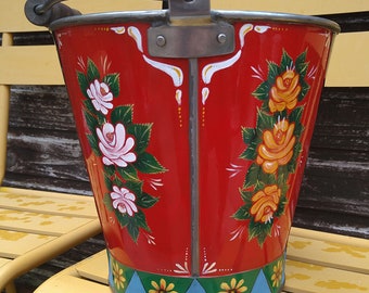 Hand Painted Bucket - Etsy