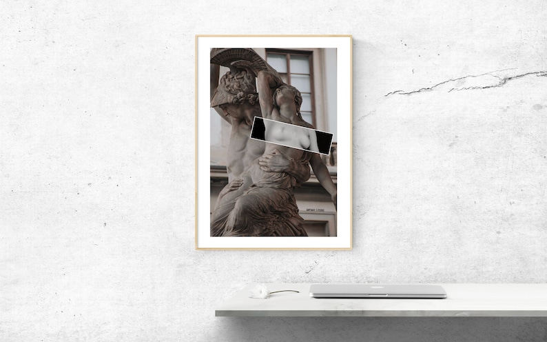 Home Decor Statue Poster David Statue Mythology Art Modern | Etsy