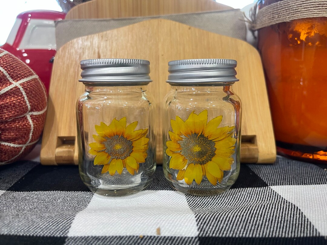 Mini Mason Jar Salt & Pepper Shakers - Etsy