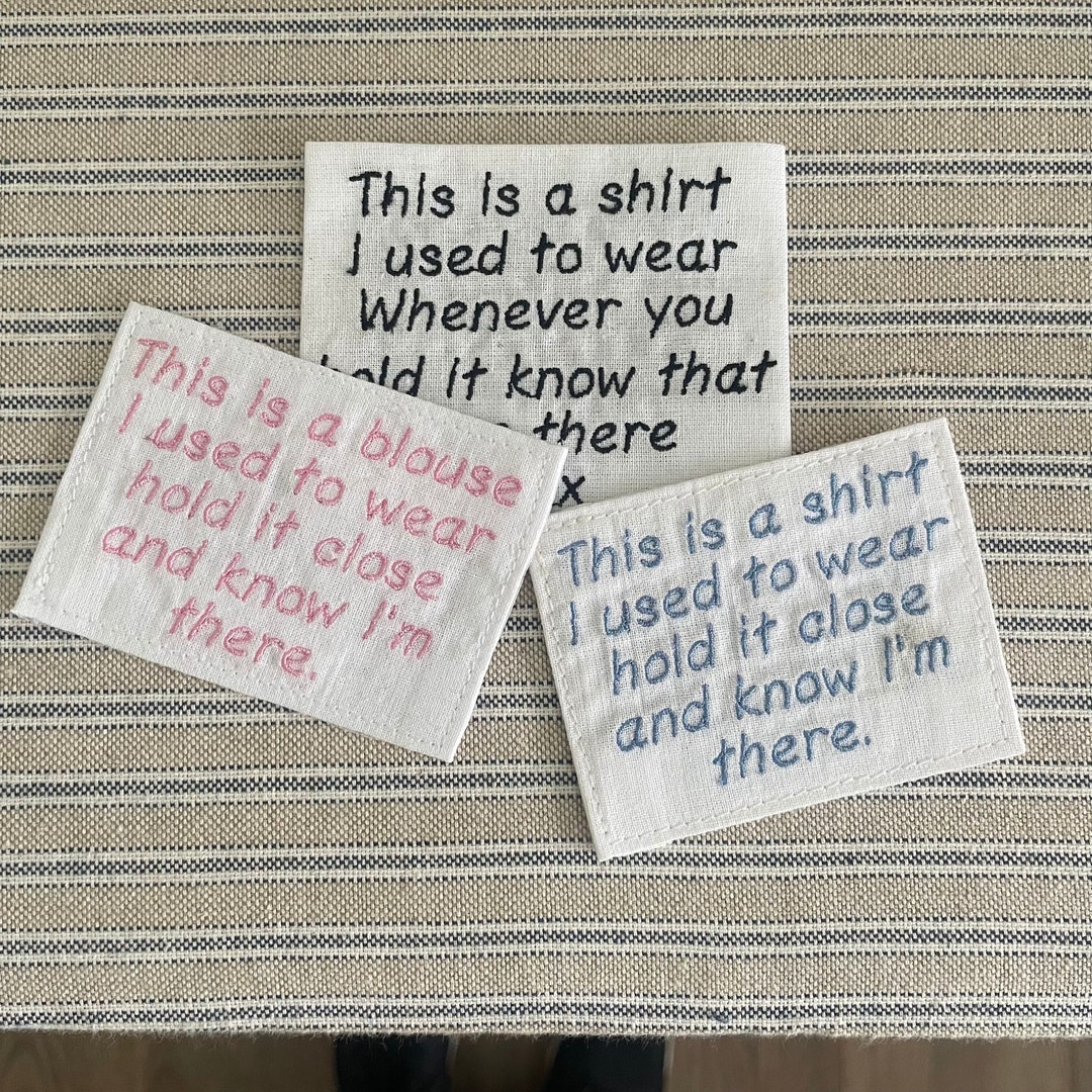 Cotton Keepsake Memory Patch Can Be Personalised With Your Own Message ...