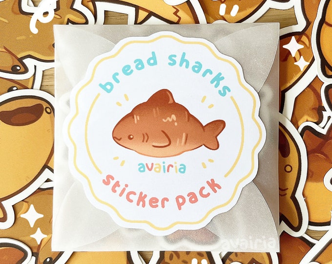 Bread Sharks Sticker Pack ⋆ Vinyl Stickers - Etsy
