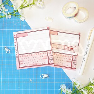Retro Chat Room Memo Pad Square Memo Pad Pink and Blue Retro Notepad ...
