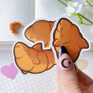 Croissant Shark Sticker Pack 3 PCS Waterproof Shark Stickers, Decal ...