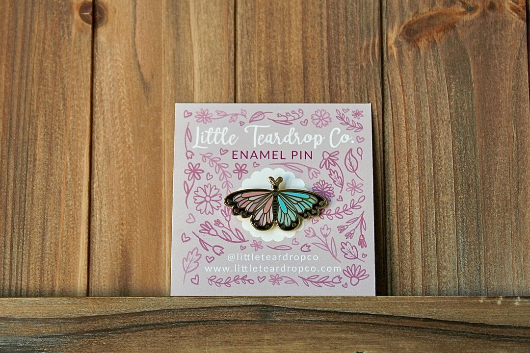 Baby Loss Pink and Blue Butterfly Hard Enamel Pin PAIL Awareness - Etsy