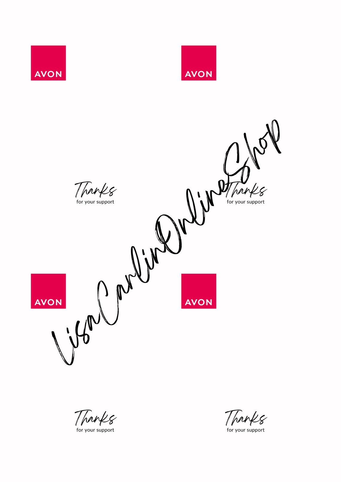 Avon Thanks Notes Printable - Etsy UK
