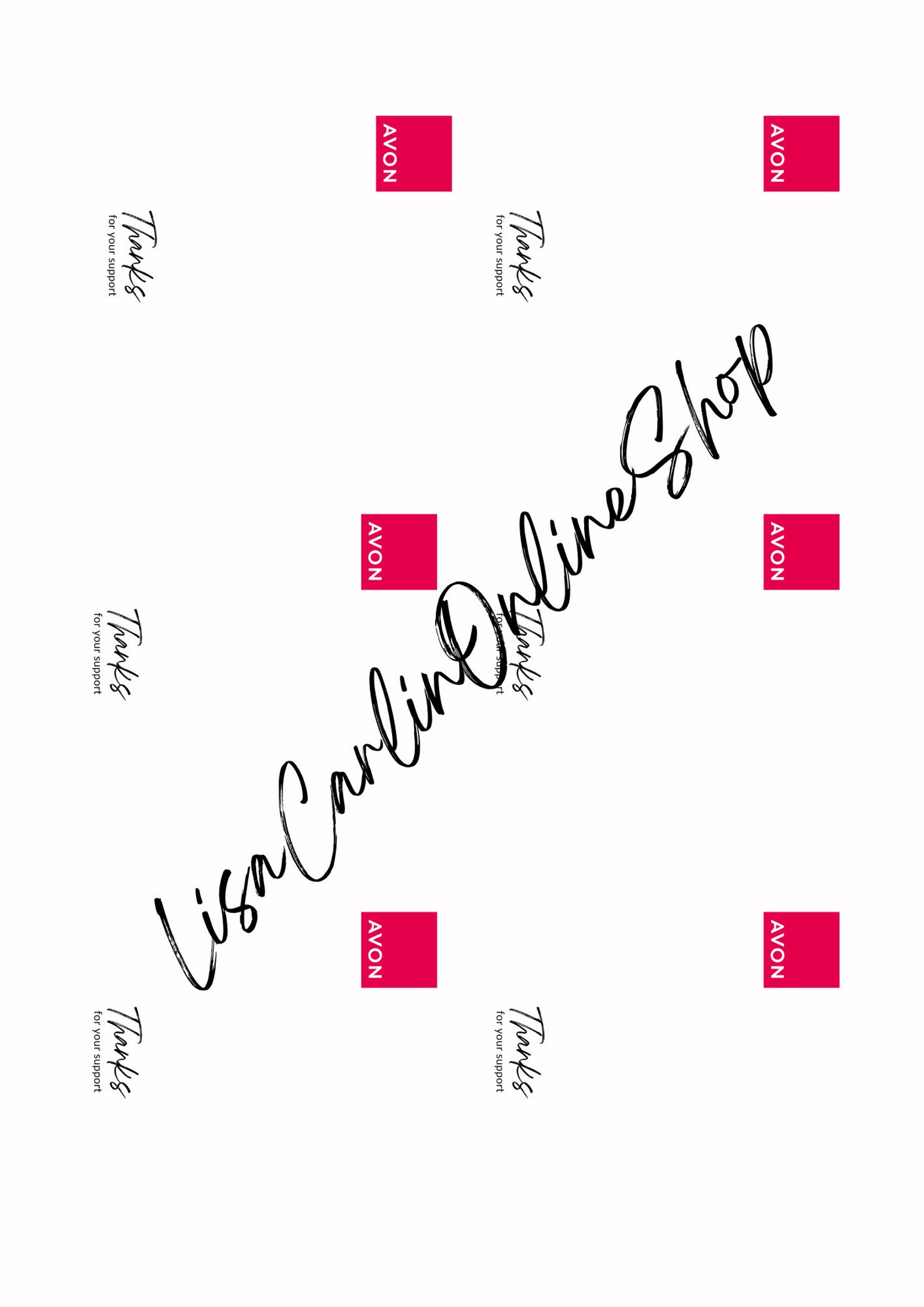 Avon Thanks Notes Printable - Etsy UK