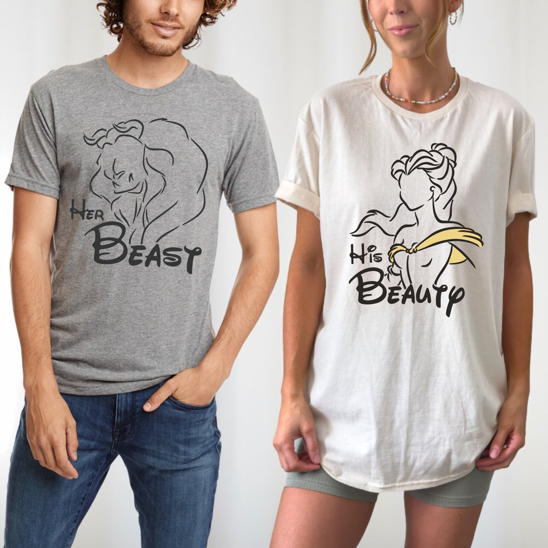 Her Beast, His Beauty, His and Hers, Couples Tees, Matching Shirts ...
