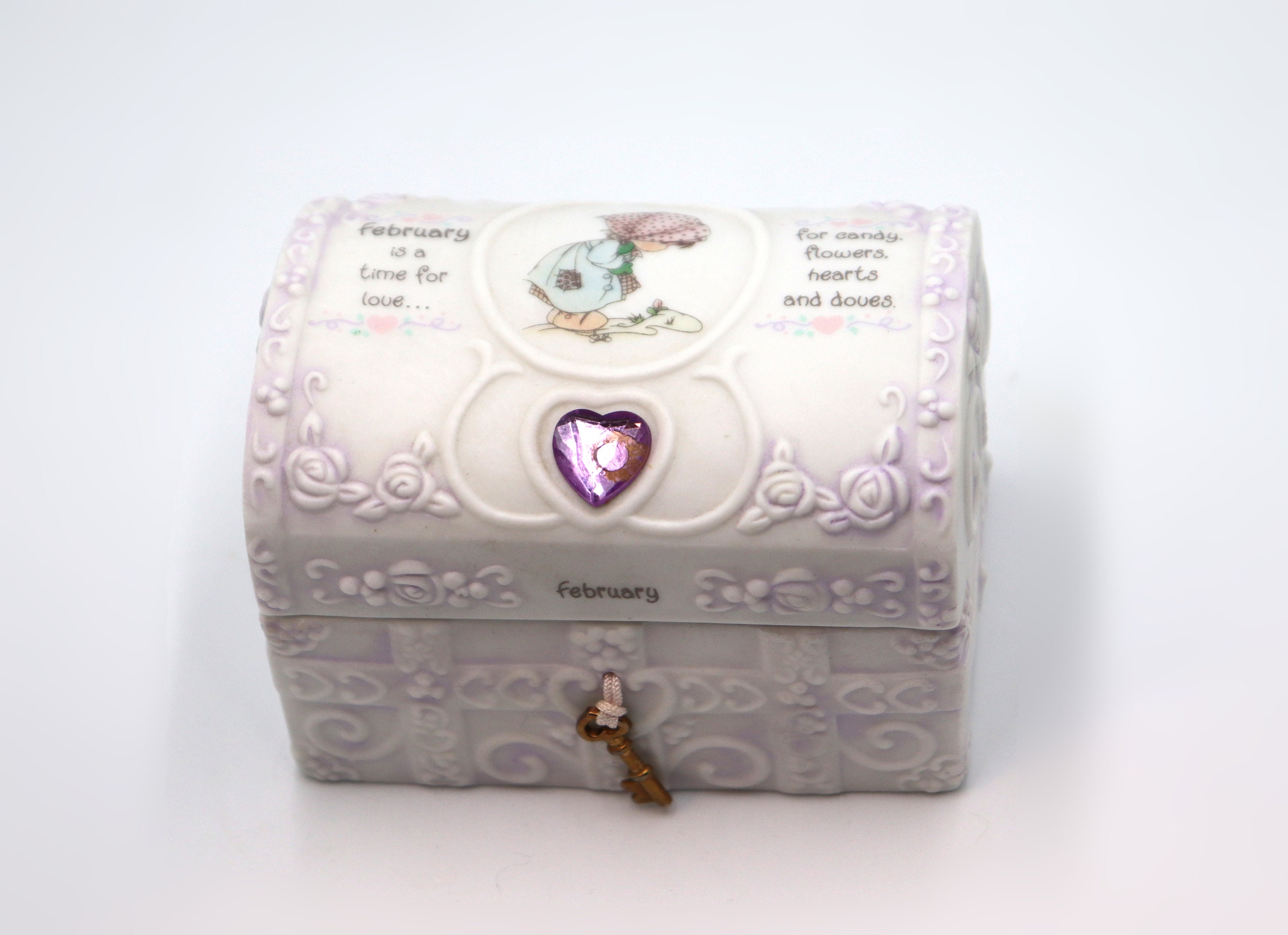 Vintage 1995 Precious Moments February Birthstone Keepsake - Etsy