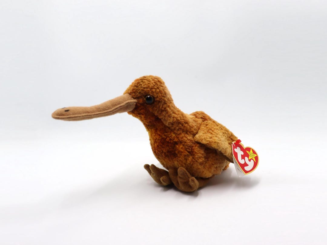 TY Beanie Baby "beak" the Kiwi Bird Plush Stuffed Toy (1998) - Vintage ...