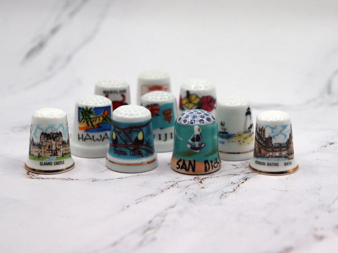 Bundle of 10 Vintage Thimbles – Collectible International Sewing ...