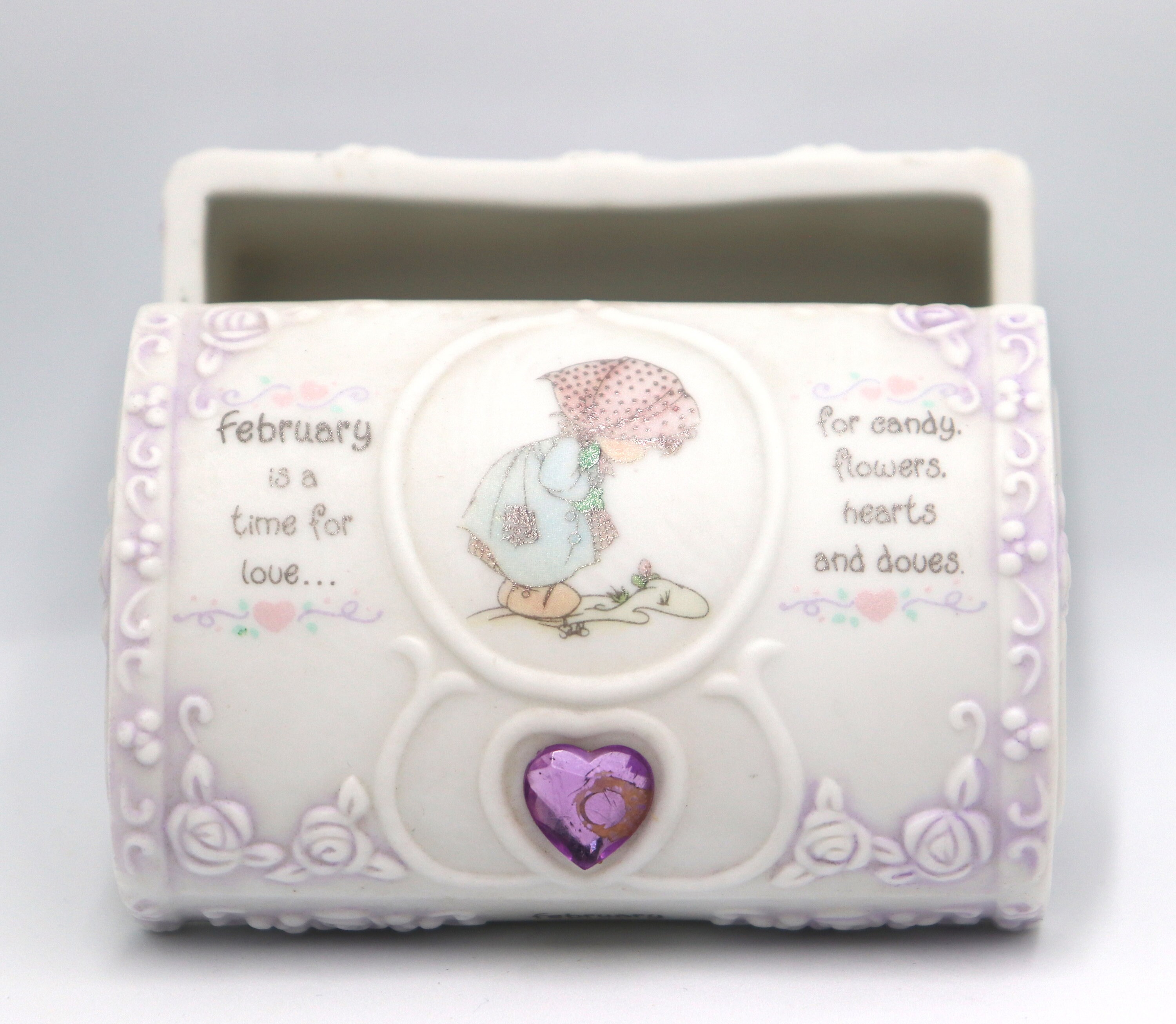 Vintage 1995 Precious Moments February Birthstone Keepsake - Etsy