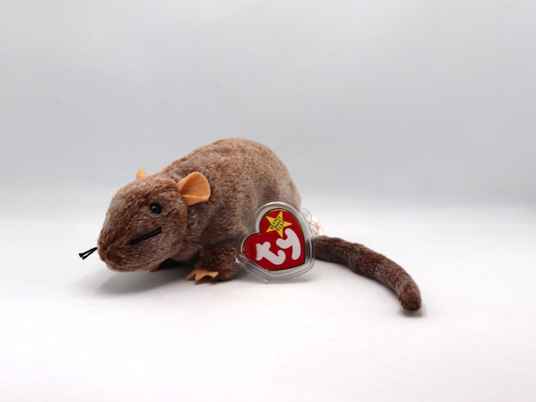 Ty Beanie Baby "tiptoe" the Brown Grey Mouse - Vintage Beanies, Rare ...