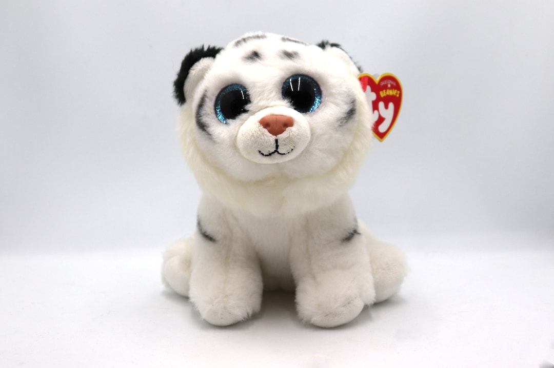 Ty Beanie Baby 'tundra' the Black and White Tiger 6 Inch Collectible ...
