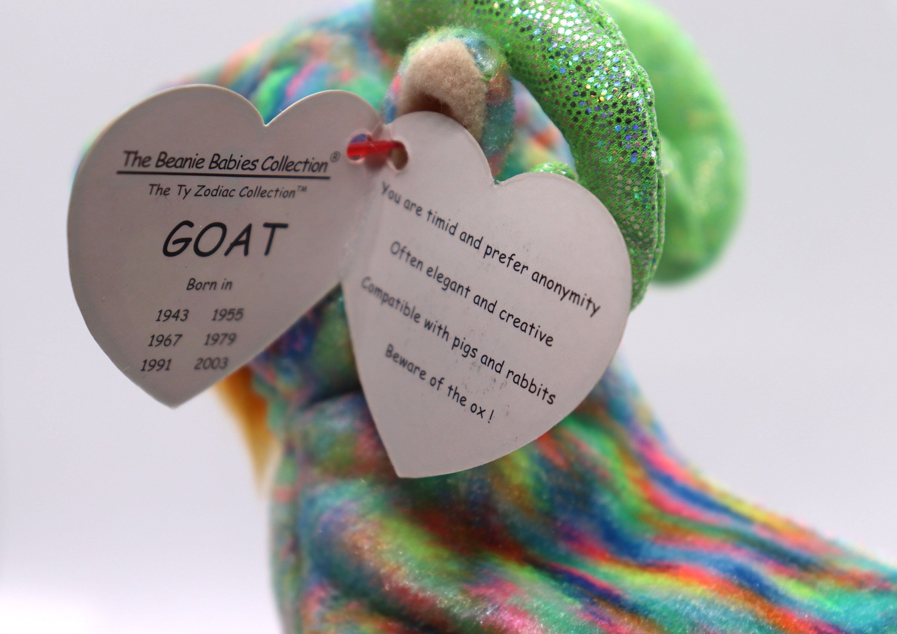 Ty Beanie Baby goat the Chinese Zodiac Goat 6 Inch 2000 Ty Zodiac ...