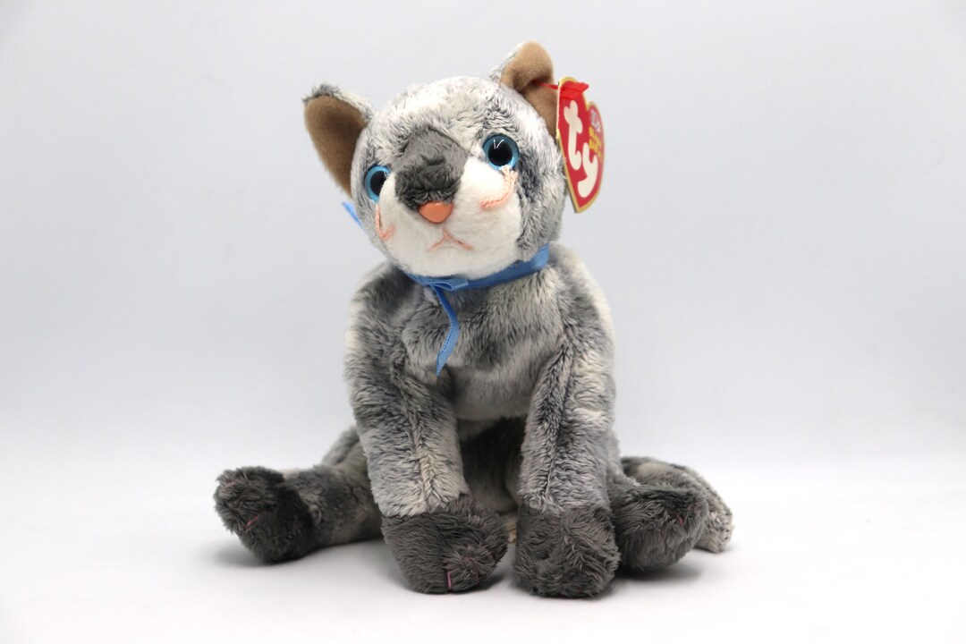 Ty Beanie Baby 'frisco' the Grey the Cat With Blue Collar Vintage Toys ...