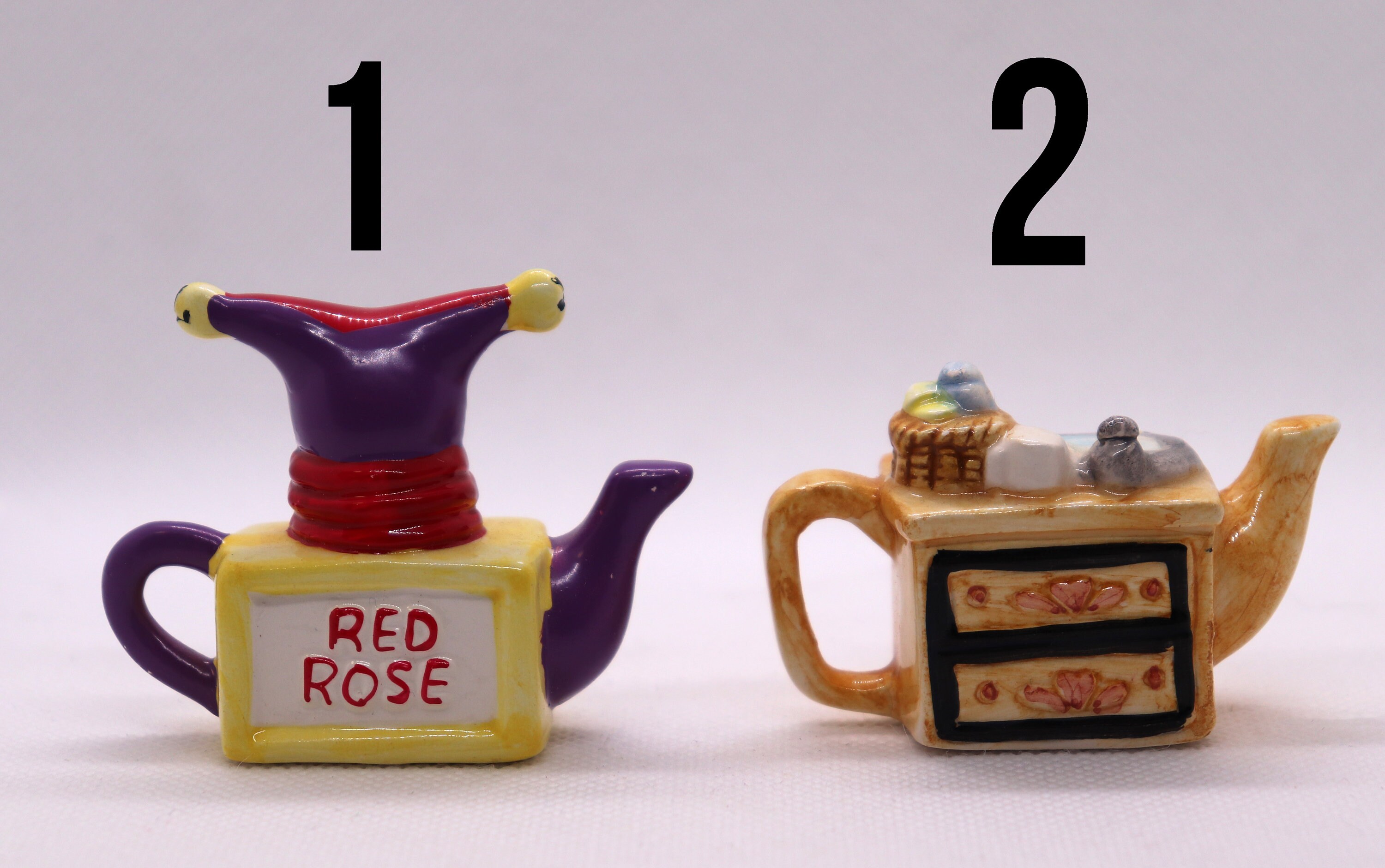 Vintage 90's Canadian Wade Red Rose Tea Figurines Your Choice, Teapots ...
