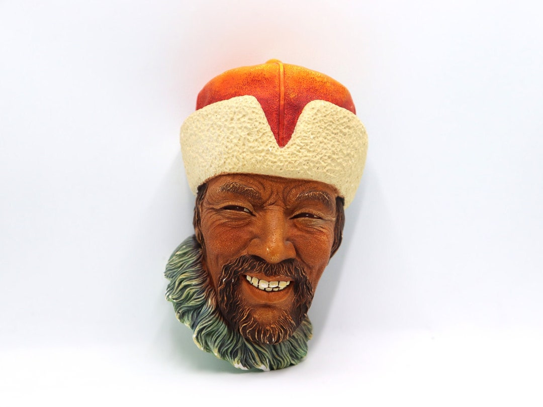 Vintage Bossons Legend "himalayan" Chalkware Man With Orange Hat ...