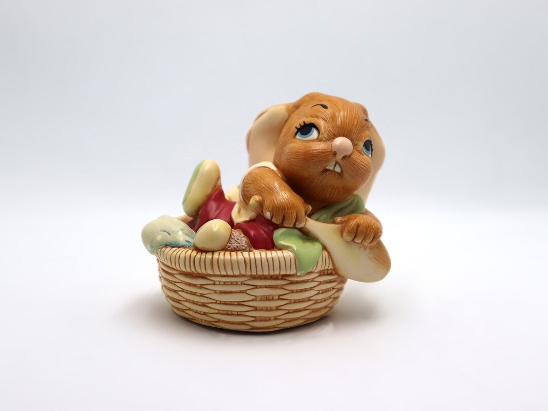 Pendelfin Stonecraft "little Mo" Hand Painted Rabbit in Basket ...