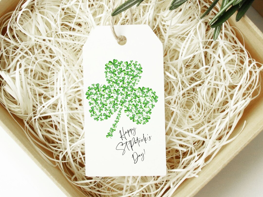 St Patrick's Day Gift Tags Printable St Patrick's Day Tags Shamrock ...