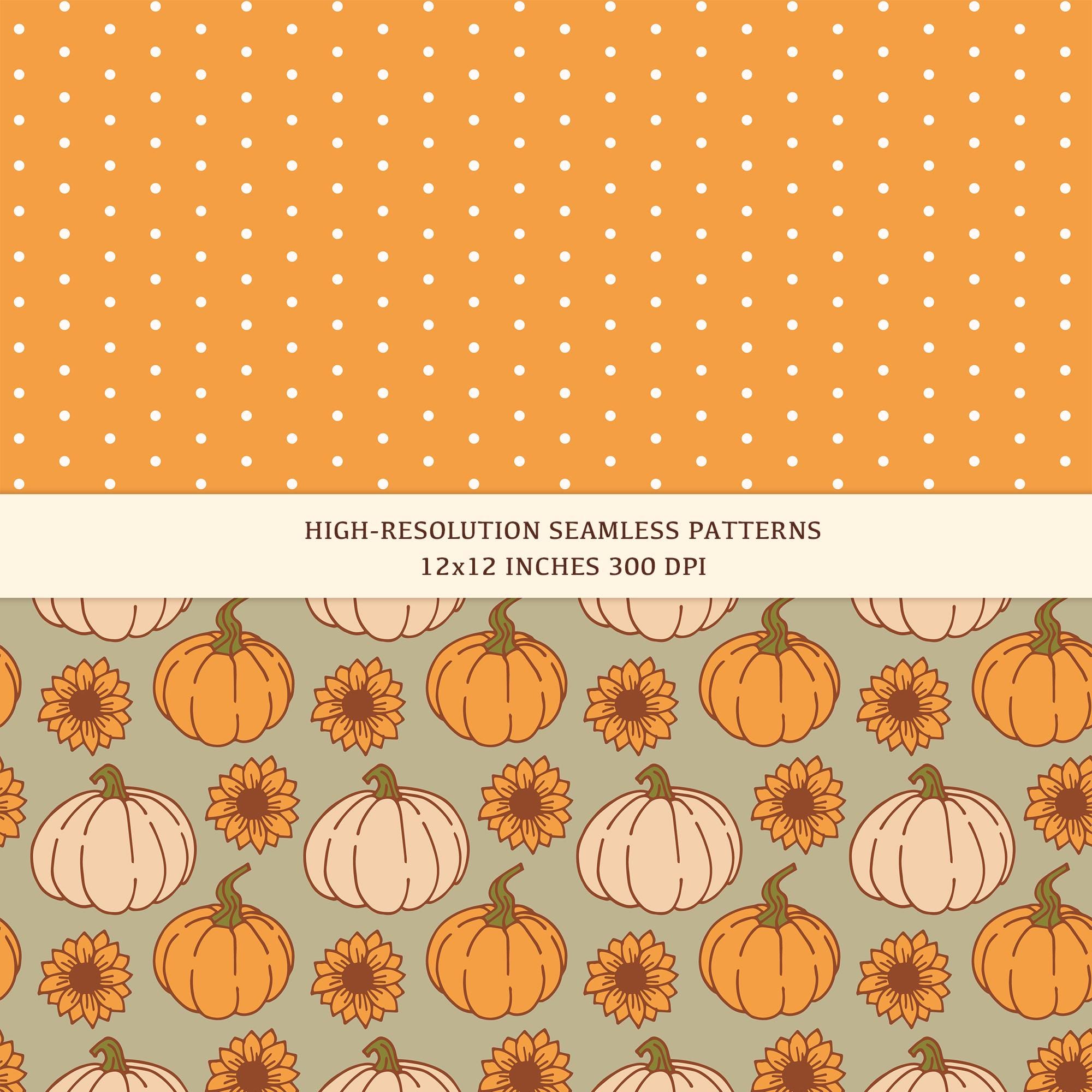 Fall Digital Papers Seamless Pattern Digital Paper Bundle Digital ...