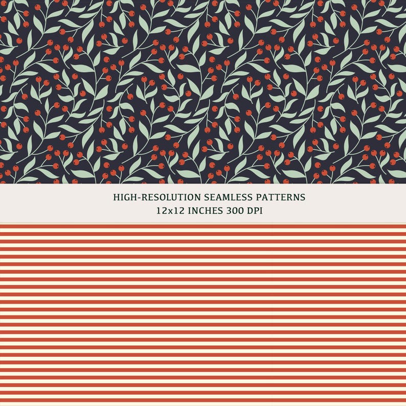 Christmas Digital Papers | Seamless Pattern | Digital Paper Bundle ...