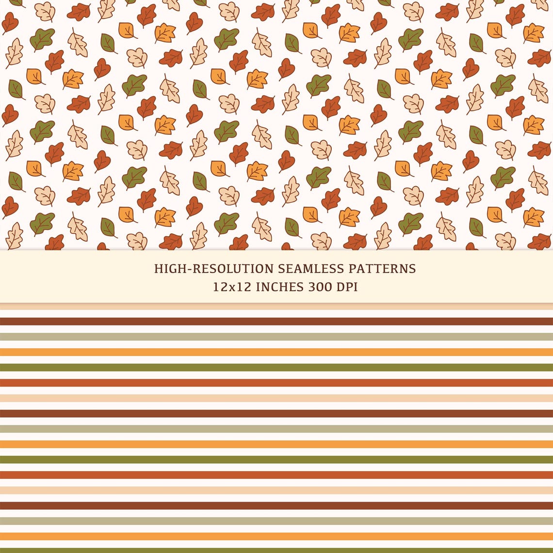 Fall Digital Papers | Seamless Pattern | Digital Paper Bundle | Digital ...