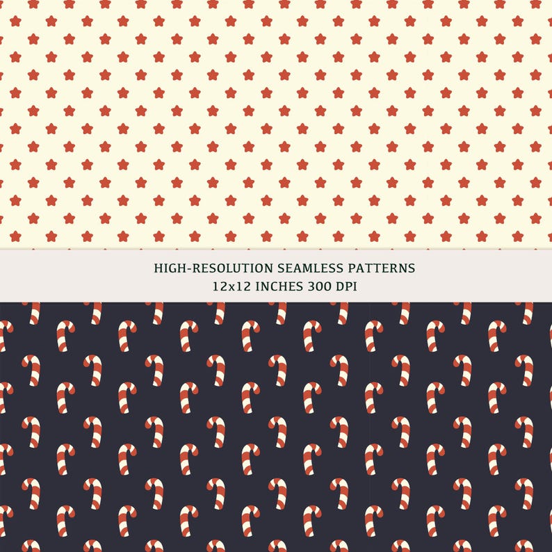 Christmas Digital Papers | Seamless Pattern | Digital Paper Bundle ...
