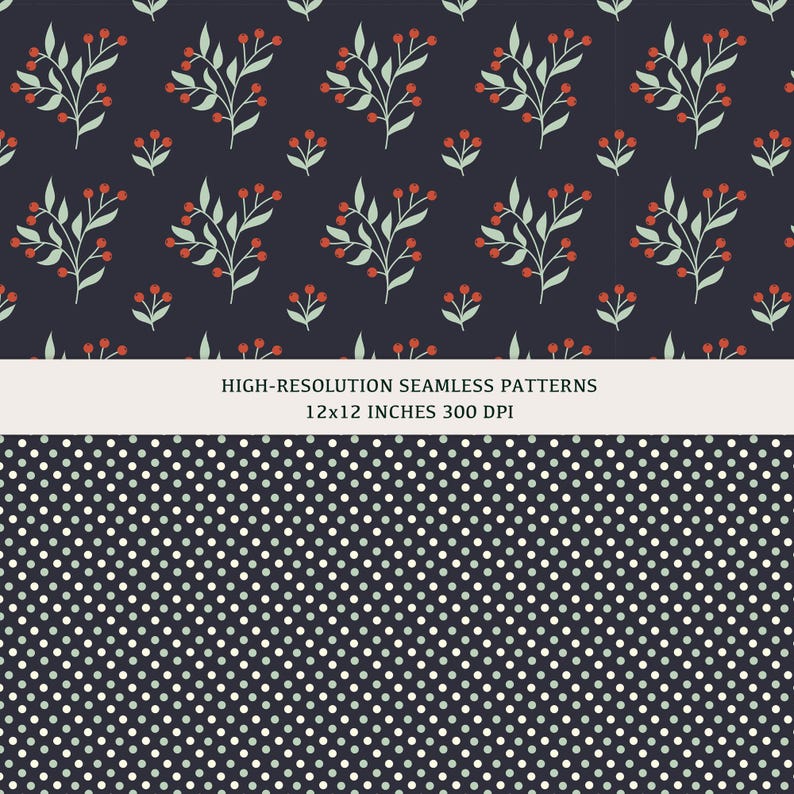 Christmas Digital Papers | Seamless Pattern | Digital Paper Bundle ...