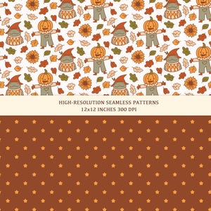 Fall Digital Papers | Seamless Pattern | Digital Paper Bundle | Digital ...