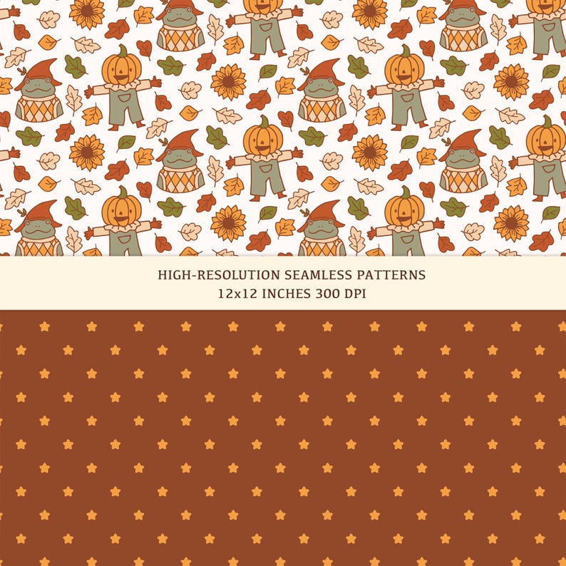 Fall Digital Papers | Seamless Pattern | Digital Paper Bundle | Digital ...
