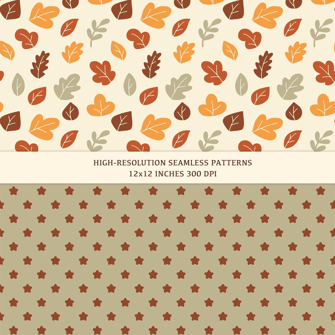 Fall Digital Papers | Seamless Pattern | Digital Paper Bundle | Digital ...
