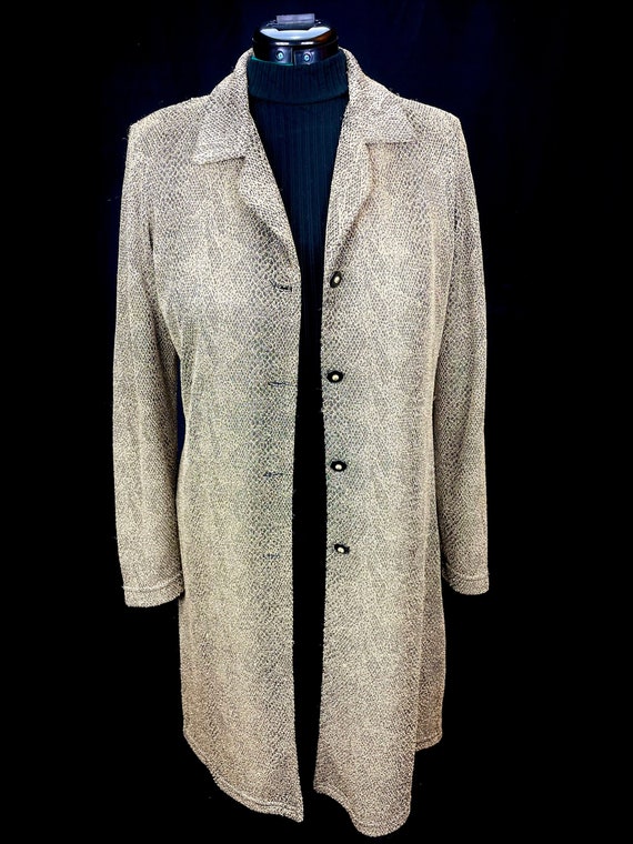 Vintage 90's Minimal Animal Print Snakeskin Duster Ja… - Gem