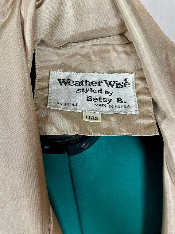 Vintage Shiny Trench Coat 1980s Champagne Color Rainc… - Gem