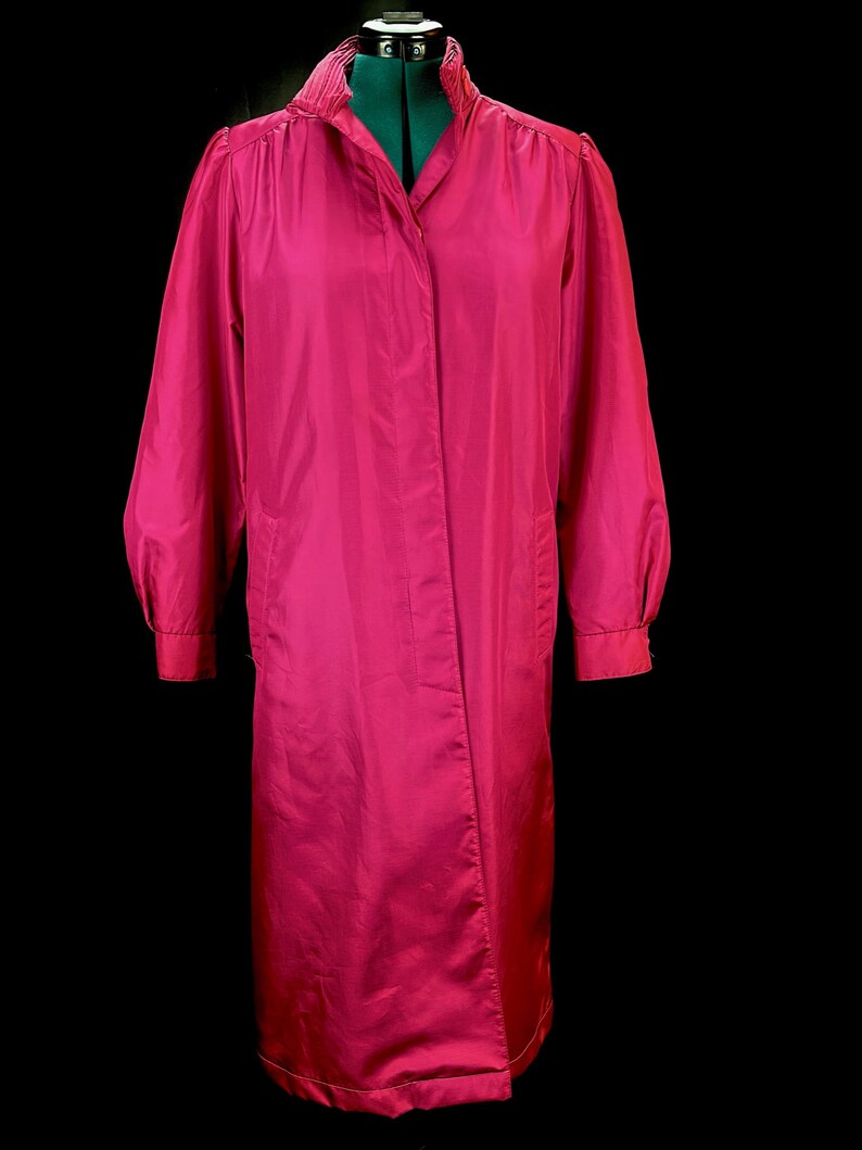 1980s Vintage Hot Bright Pink Shiny Coat | Rain Jacket | Barbiecore ...