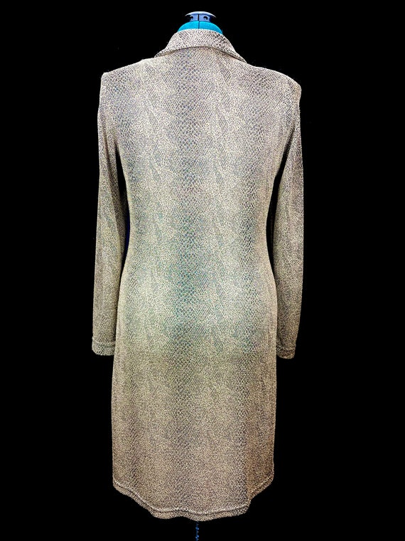 Vintage 90's Minimal Animal Print Snakeskin Duster Ja… - Gem
