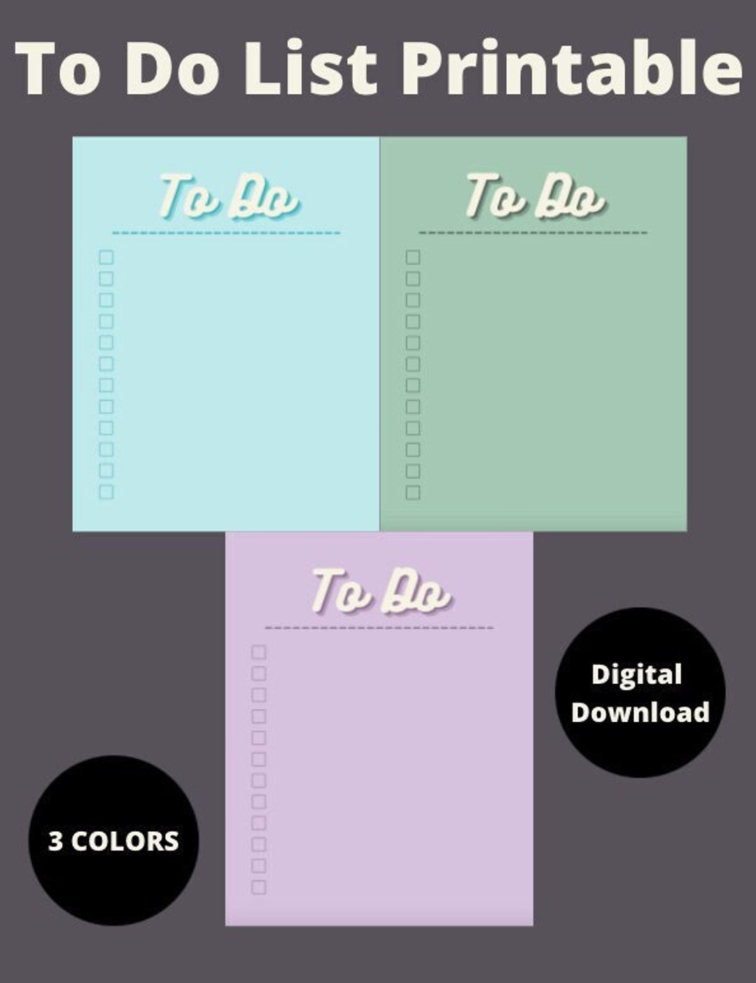 To Do List Template - Etsy