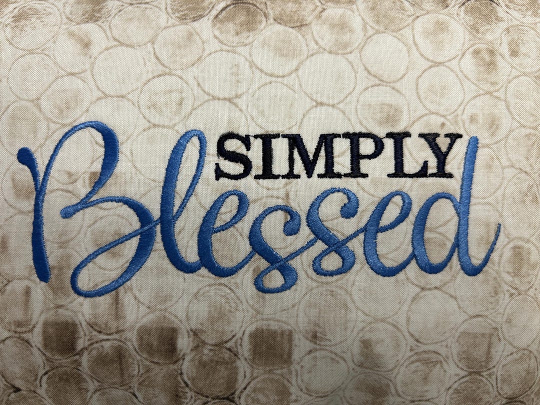 Pillow, Blessed, Blue - Etsy