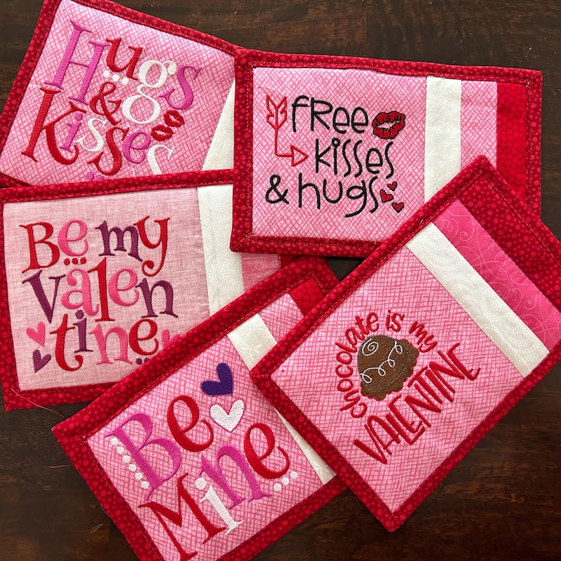 Valentine Mug Rugs - Etsy