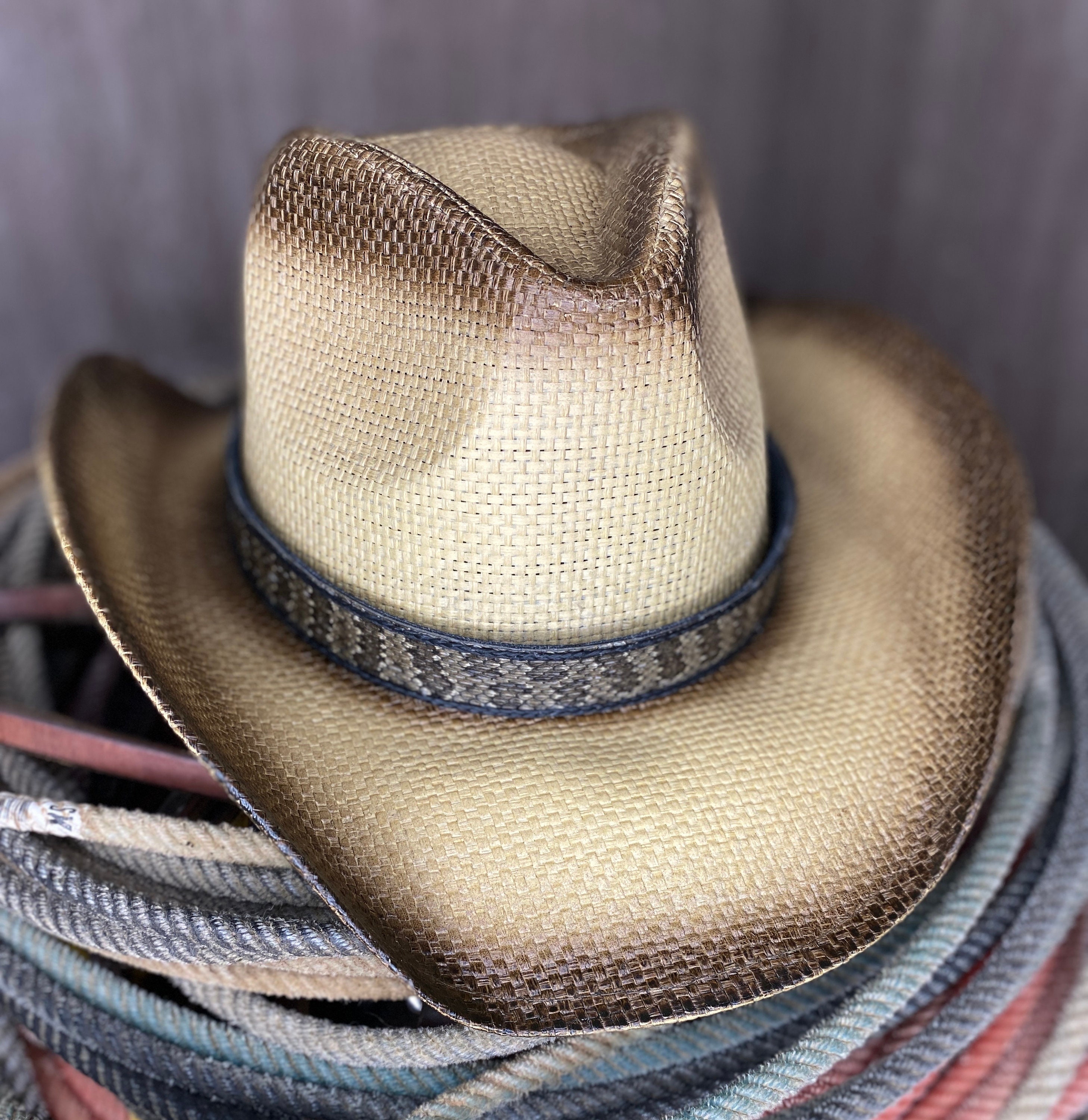 Beautiful Rattle Snake Hat Band - Adjustable 1” Wide, Custom Hat ...