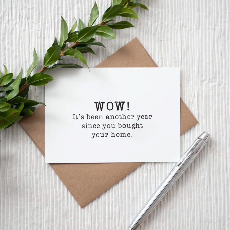 Housiversary Cards - Real Estate Cards - Set of 10 Housi-versary Cards ...