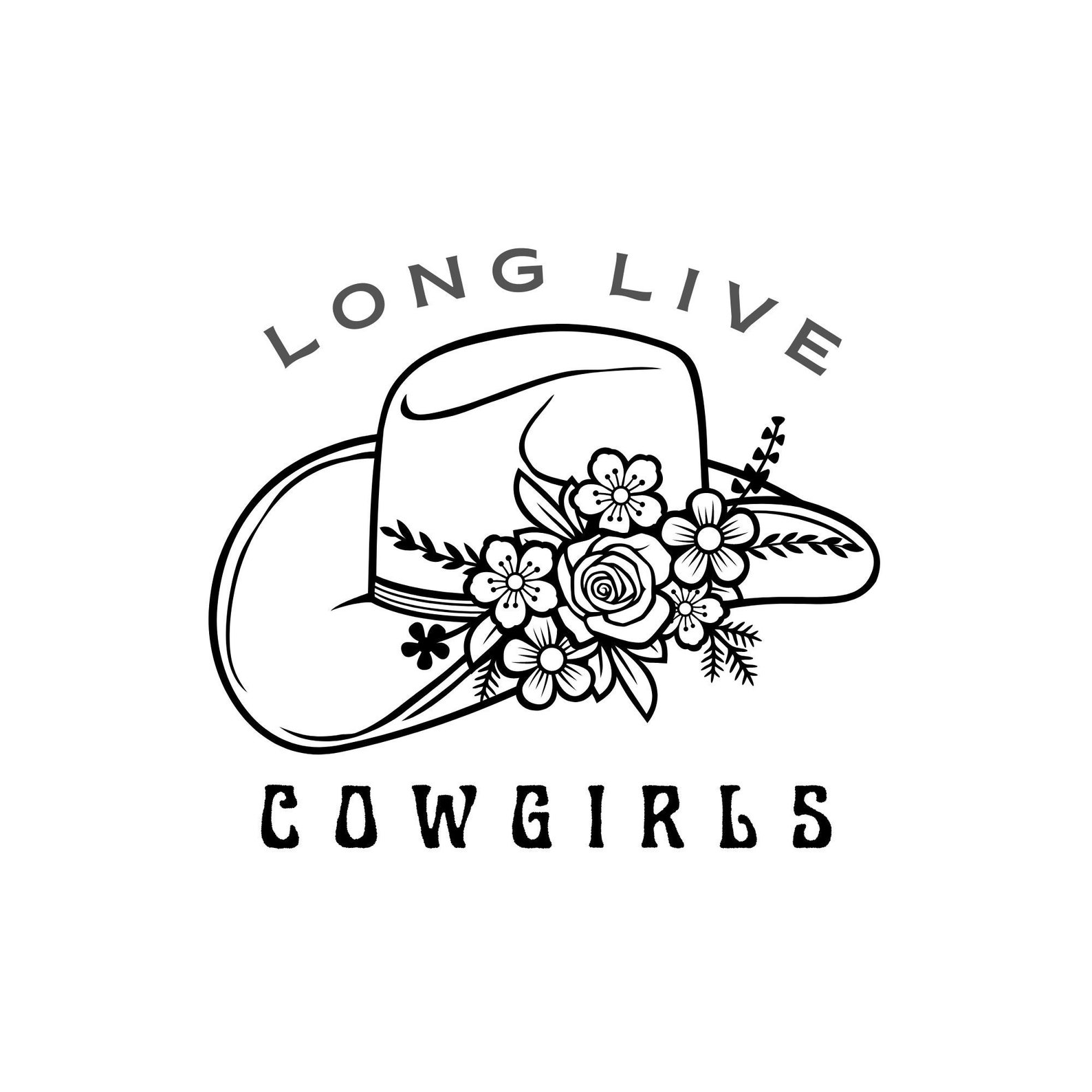 Long Live Cowgirls SVG, Cowgirl SVG, Western SVG, Cowgirl Hat Clipart ...