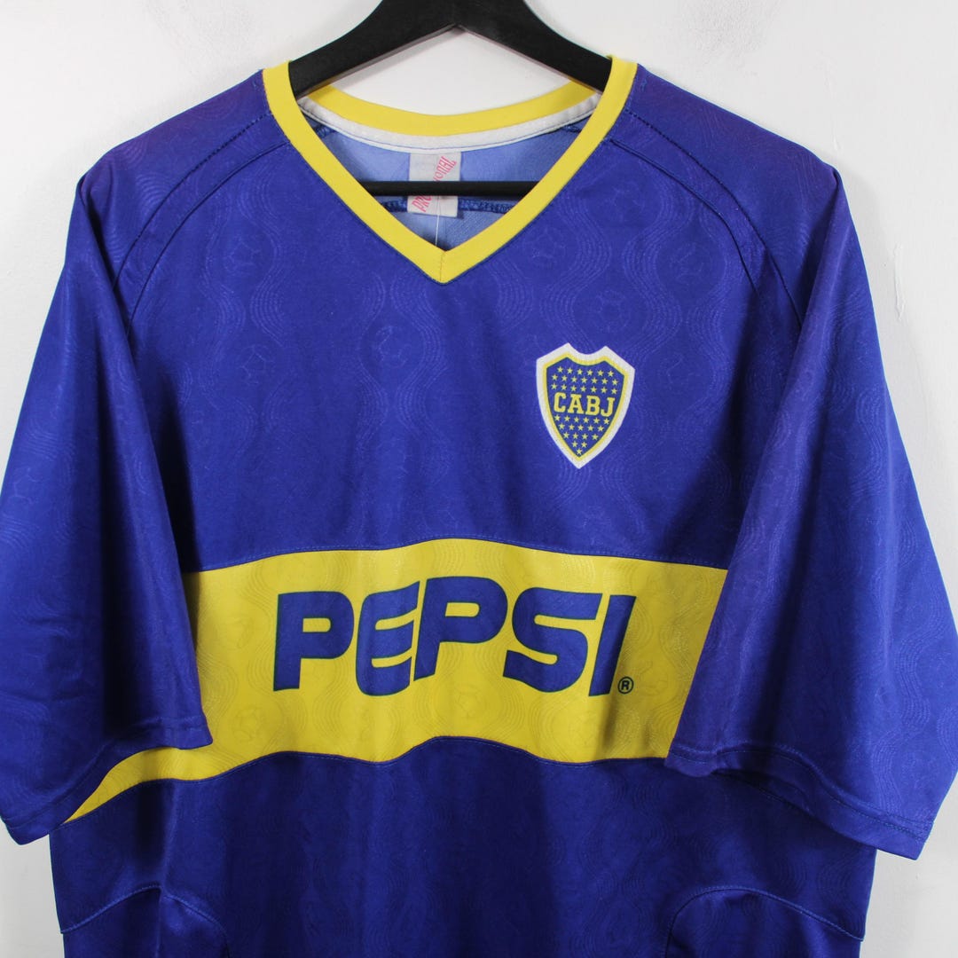 CABJ Boca-juniors Jersey | Vintage 90s Soccer Pepsi Sponsorship ...