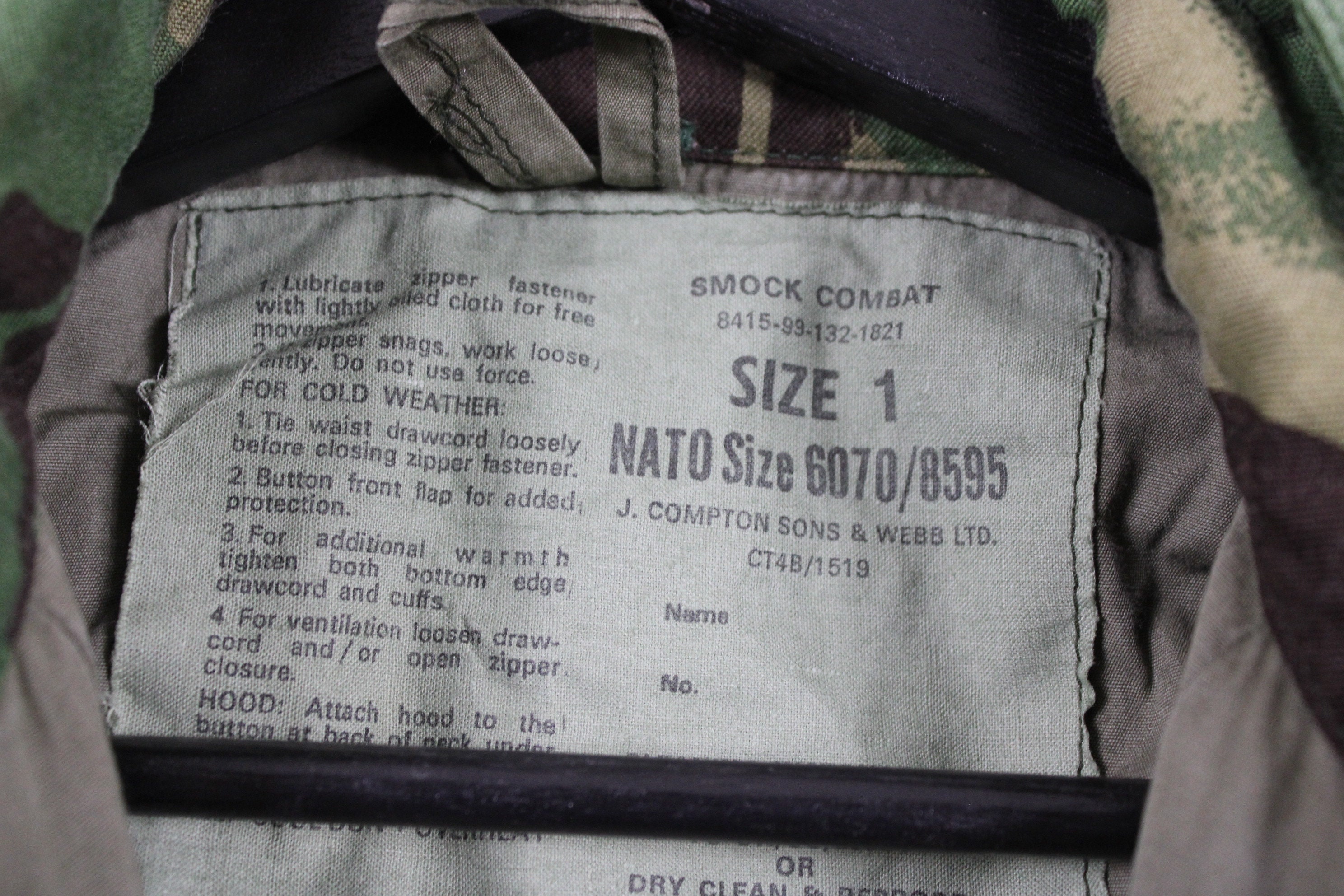 DPM-NBC Army Jacket / Vintage British Remploy Parachute Camo - Etsy